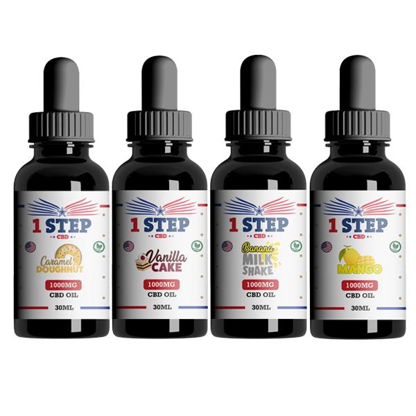 1 Step CBD 1000mg CBD Flavoured Oil 30ml | Juicee Cigs