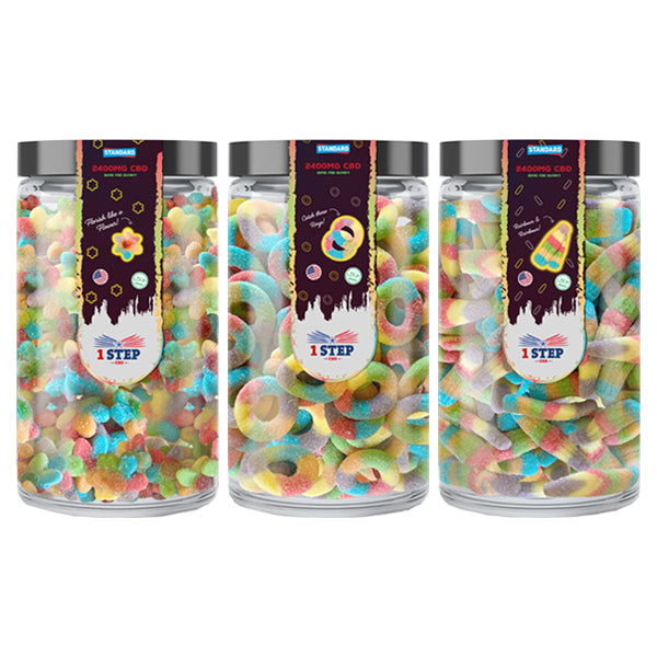 1 Step CBD Standard Neon Gummies 2400mg (800g) (BUY 1 GET 1 FREE ...